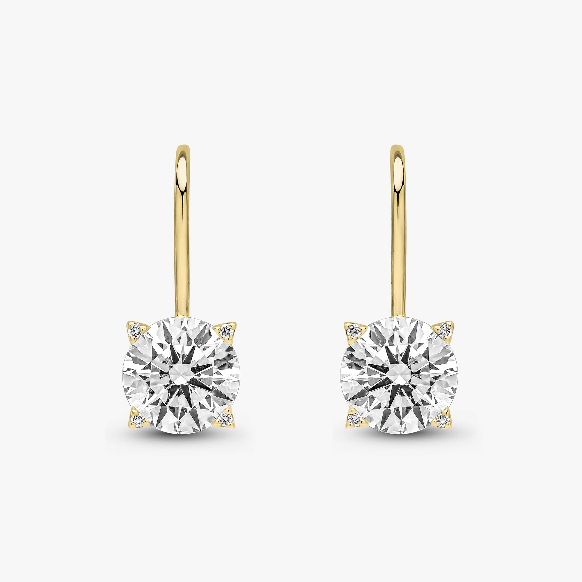 Soho Solitaire White Diamond Earrings - Astrea London